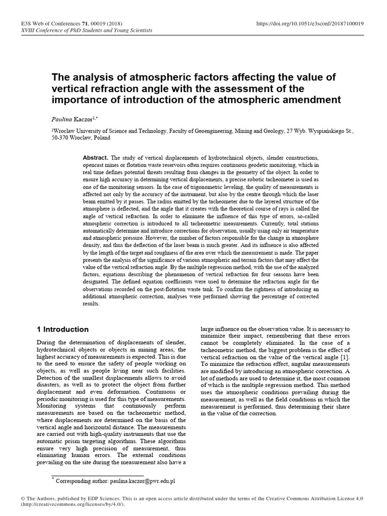 The Analysis of Atmospheric Factors Affecting The | PDF | Regression ...