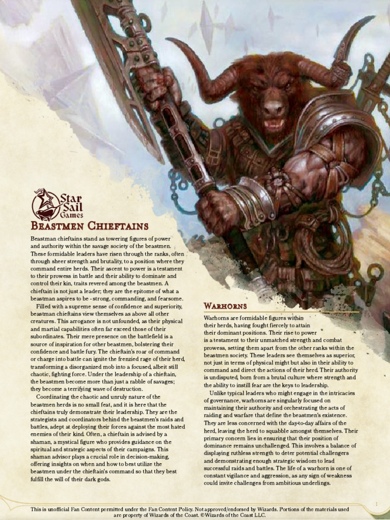 Beastmen Chieftains | PDF