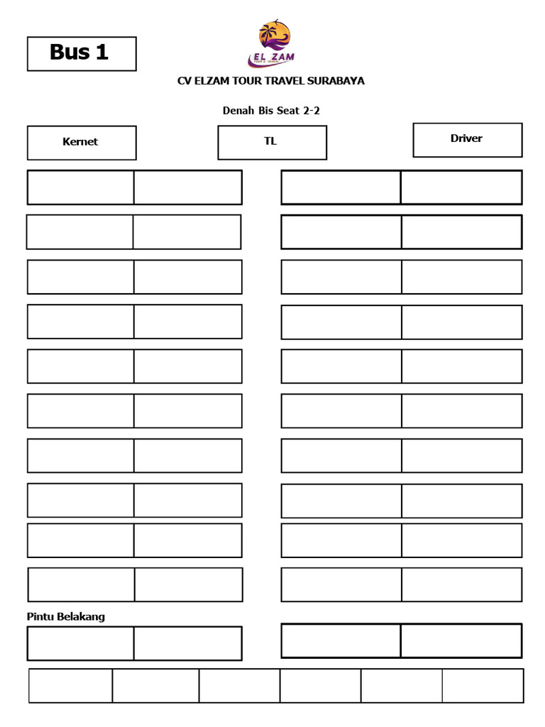 Denah Bus Fix 24-25 | PDF
