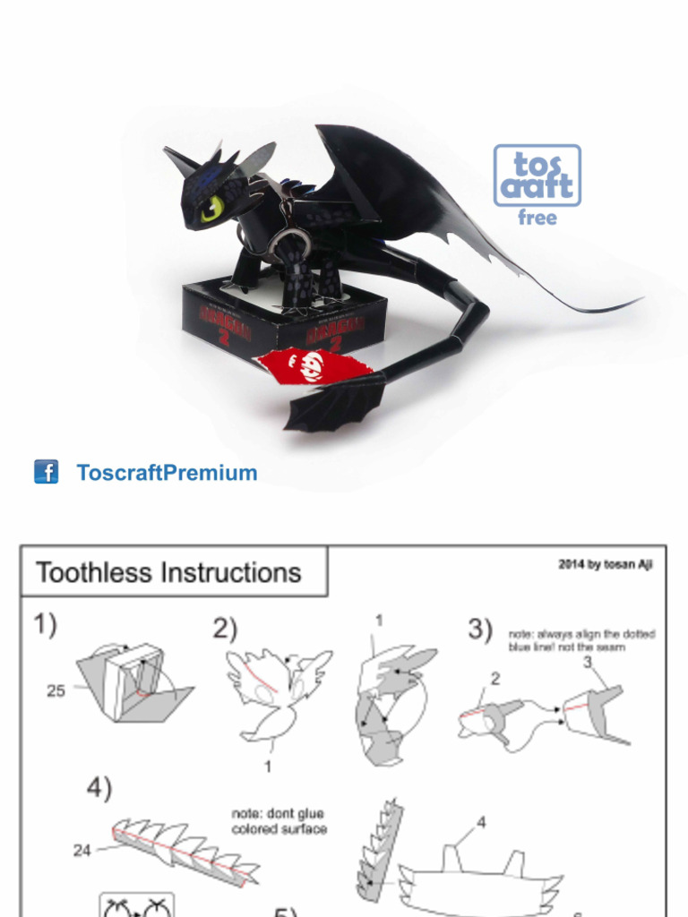 Toothless Papercraft Guide | PDF