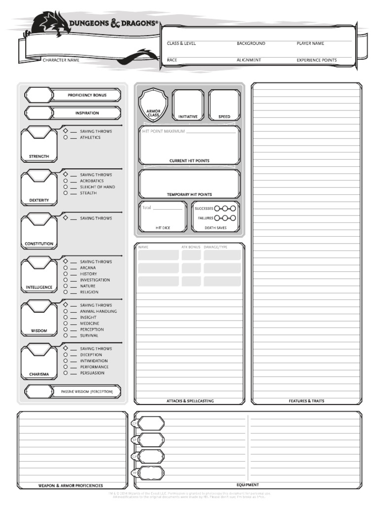 Reg_Character_Sheet_2_Page_Printable | PDF