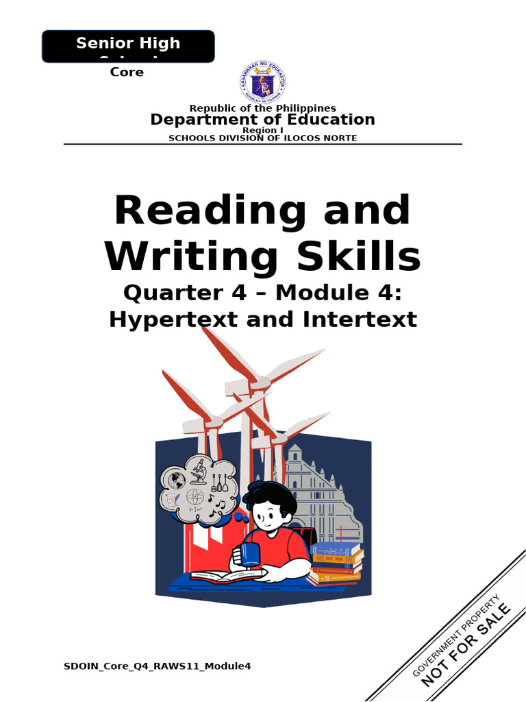 nd-Writing-Skills_Q4_Mod4_Hypertext-and-Intertext-NOKEY | PDF | Hyperlink | World Wide Web