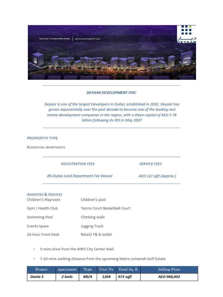 Dania 3 2bed Type A | PDF