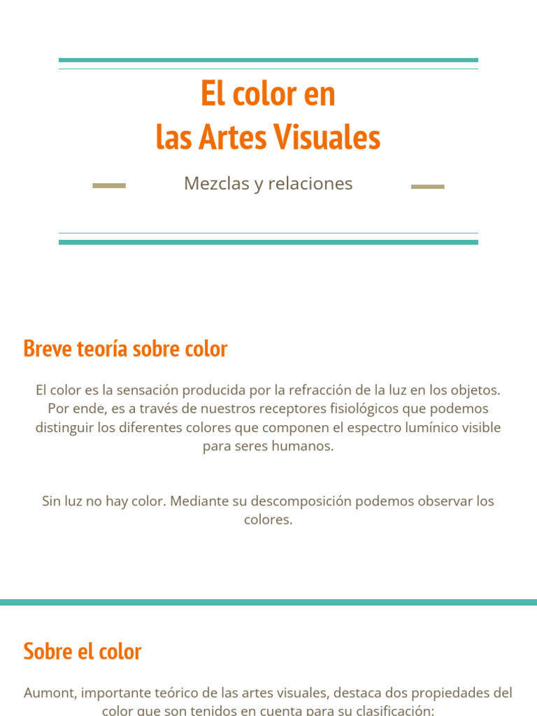 El color en las Artes Visuales | PDF