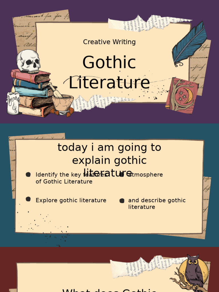 Creative Writing Gothic Literature Education Presentation in Yellow ...