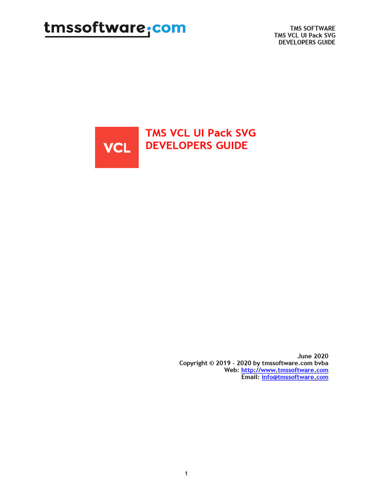 Tms Vcl Ui Pack Svg Developers Guide Pdf Computer File Formats