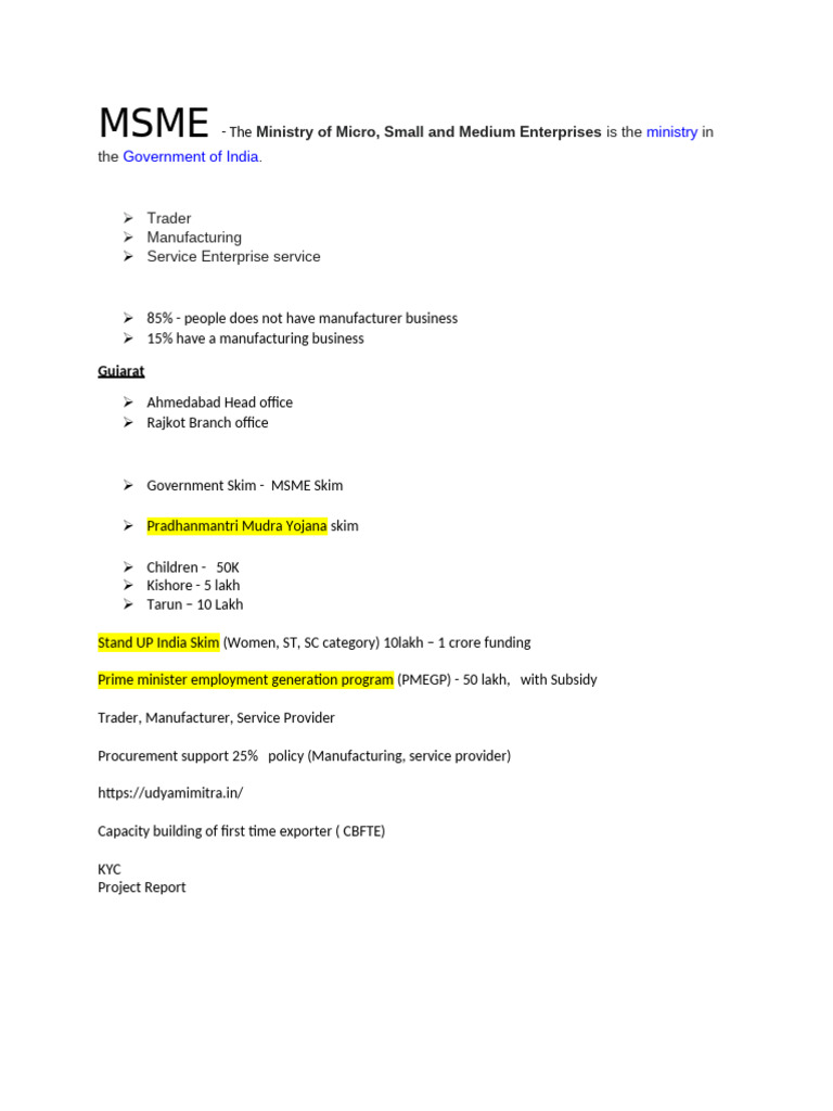 MSME | PDF