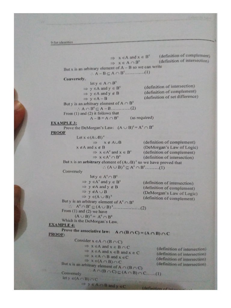 Set Identities | PDF