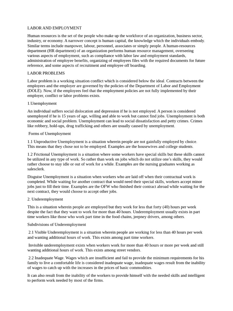 Labor and Employment | PDF | Employment | Strike Action