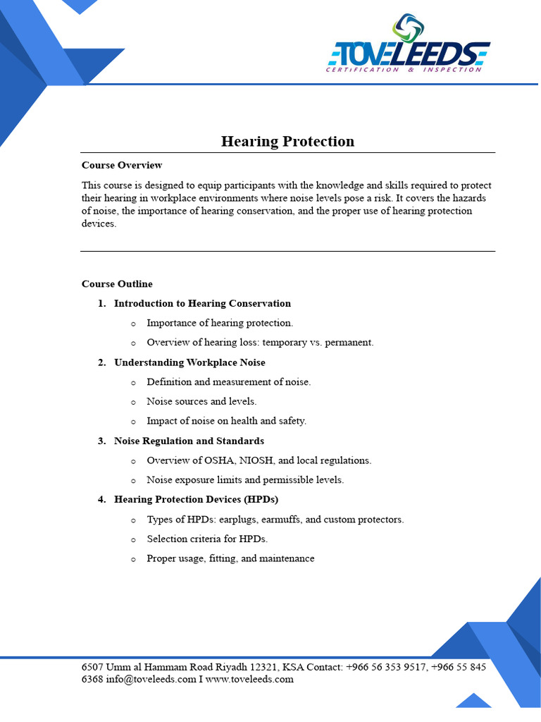 Hearing Protection. | PDF