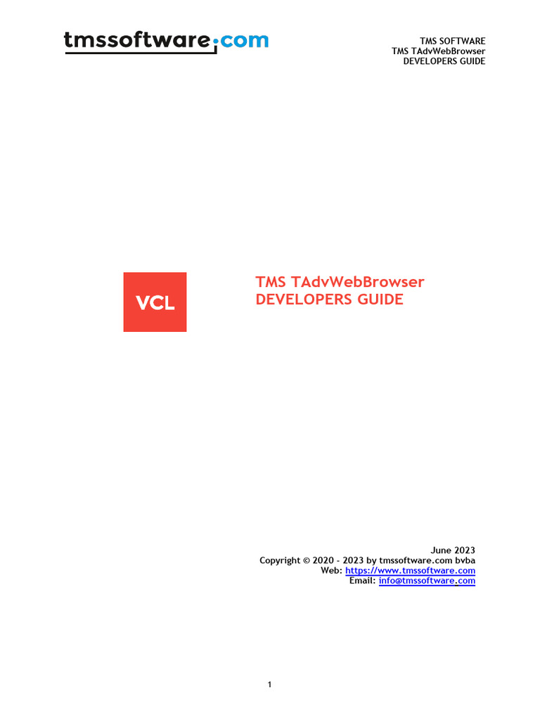 TMS TAdvWebBrowser Developers Guide | PDF | Java Script | Http Cookie