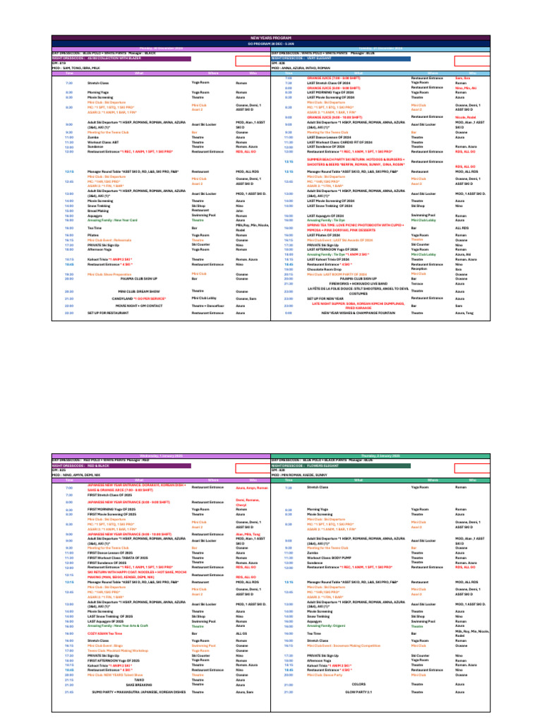 30 Dec - 5 Jan Go Programe w25 | PDF | Cuisine | Foods