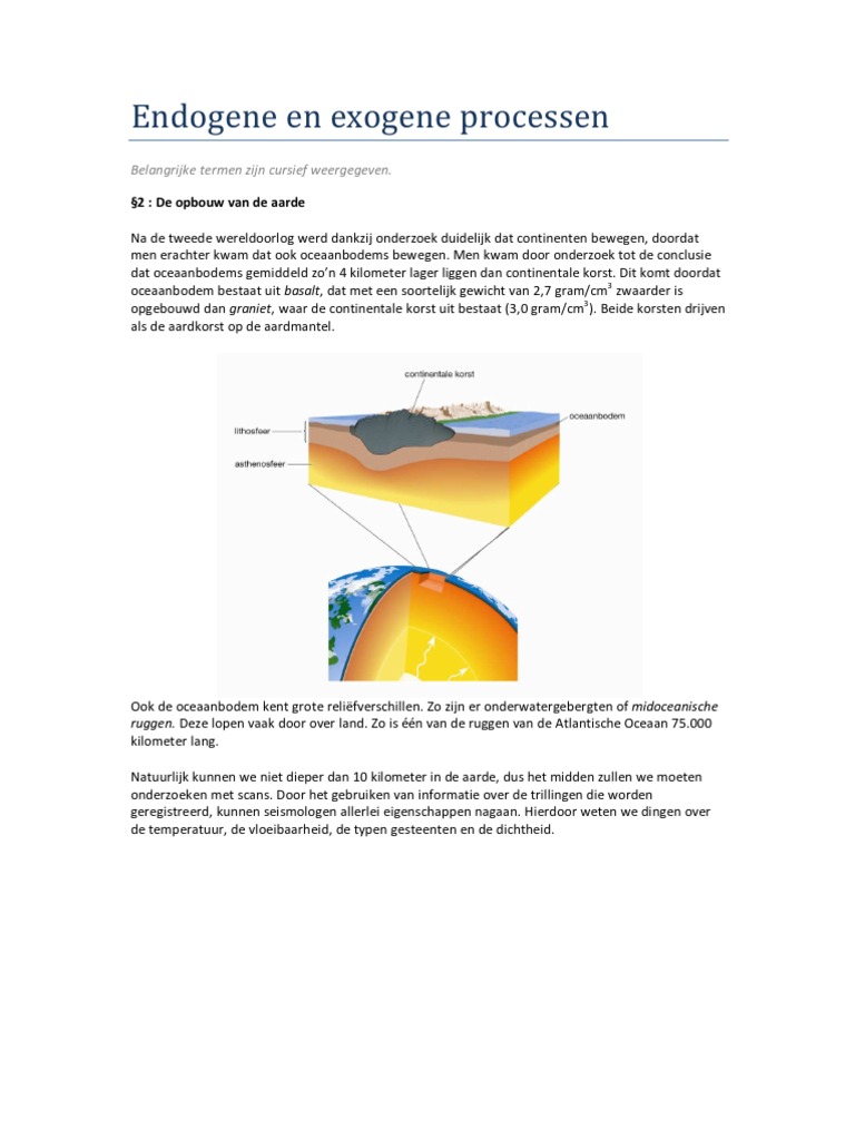 Endogene en Exogene Processen