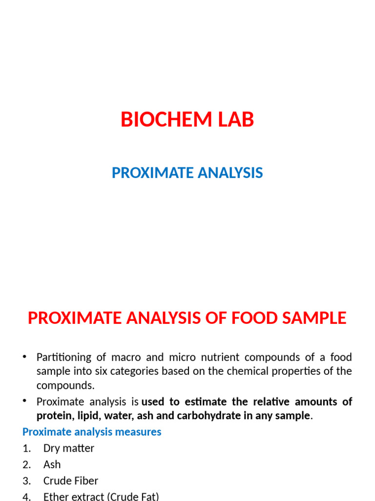 Proximate Analysis 1 2 | PDF | Chemistry | Chemical Substances