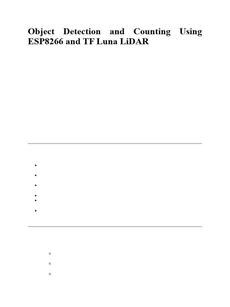 Object Detection with TF Luna LiDAR | PDF | Arduino | Computer Science