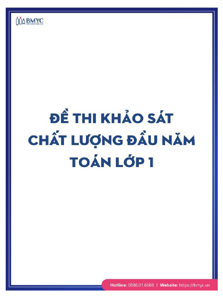 de-thi-khao-sat-chat-luong-dau-nam-mon-Toan-lop-1-moi-nhat-2025 | PDF