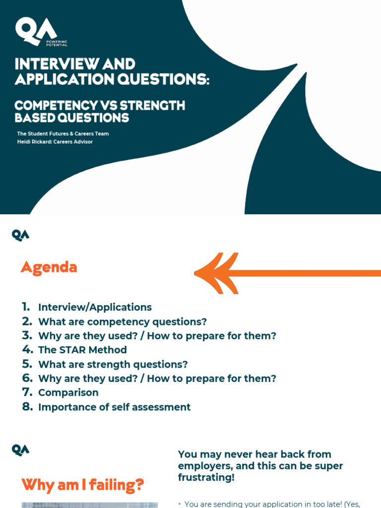 Competency Vs Strenght Based Questions | PDF | Employment | Job Interview