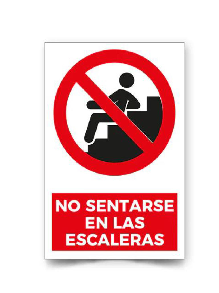 Señal No Sentarse en Escalera | PDF