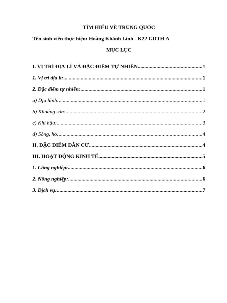 20. Hoàng Khánh Linh - K22 GDTH A- Trung Quốc | PDF