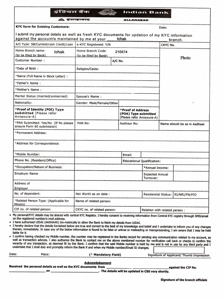 Kyc Form | PDF