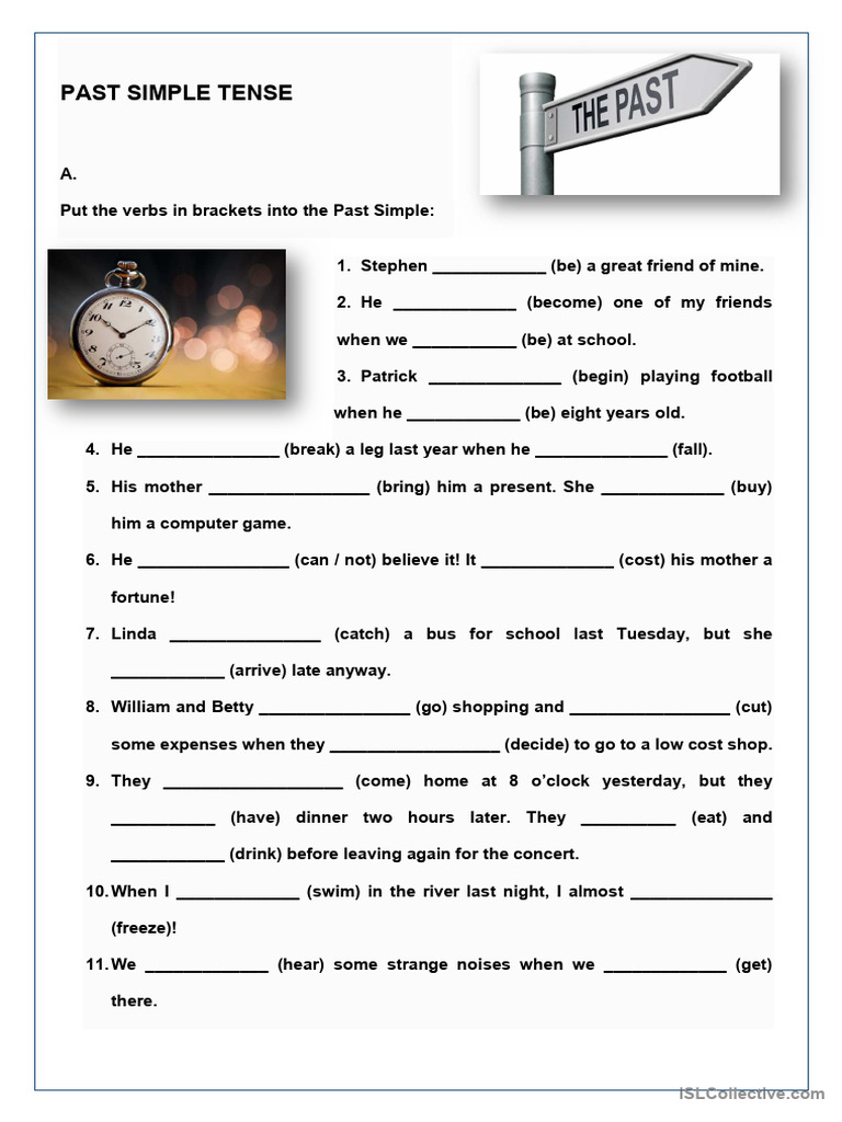 Past Simple Tense Exercises | PDF | Language Mechanics | Language Families