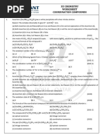 Coordination Compounds PYQ Worksheet Class12 | PDF | Ligand | Coordination Complex
