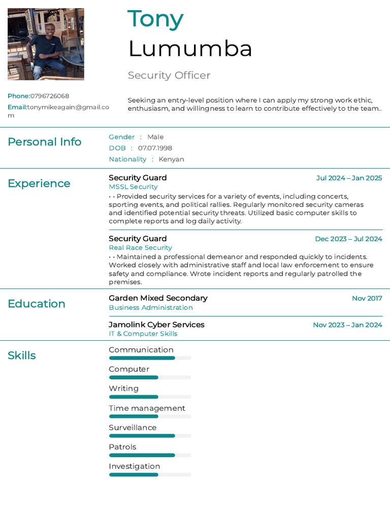 Tony Resume 931 | PDF