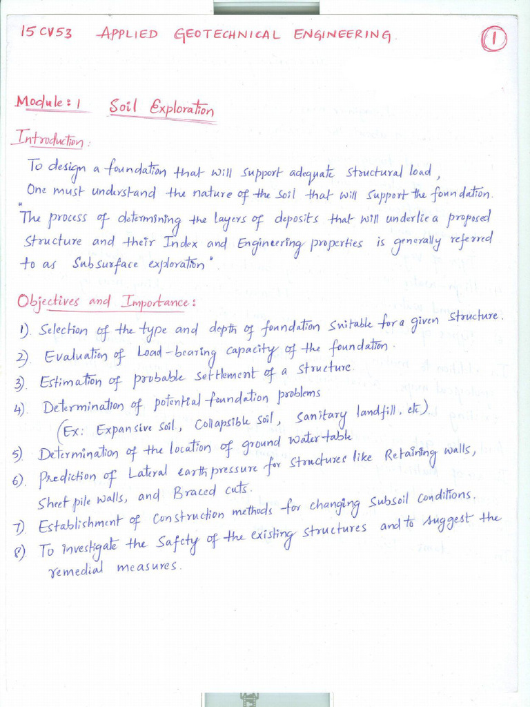 THEORY IMP NOTES Applied Geotechnical | PDF