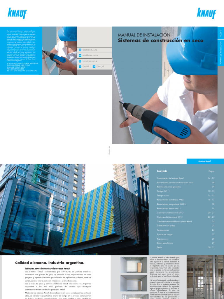 Knauf Manual 2016 | PDF | Tornillo | pared