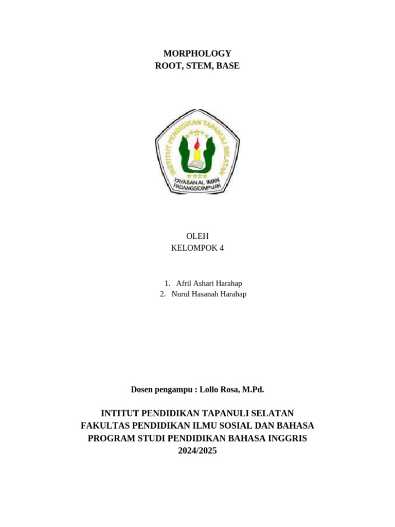 MORPHOLOGY Root, Stem, and Base Mam lolloBARU | PDF | Morphology (Linguistics) | Semantic Units