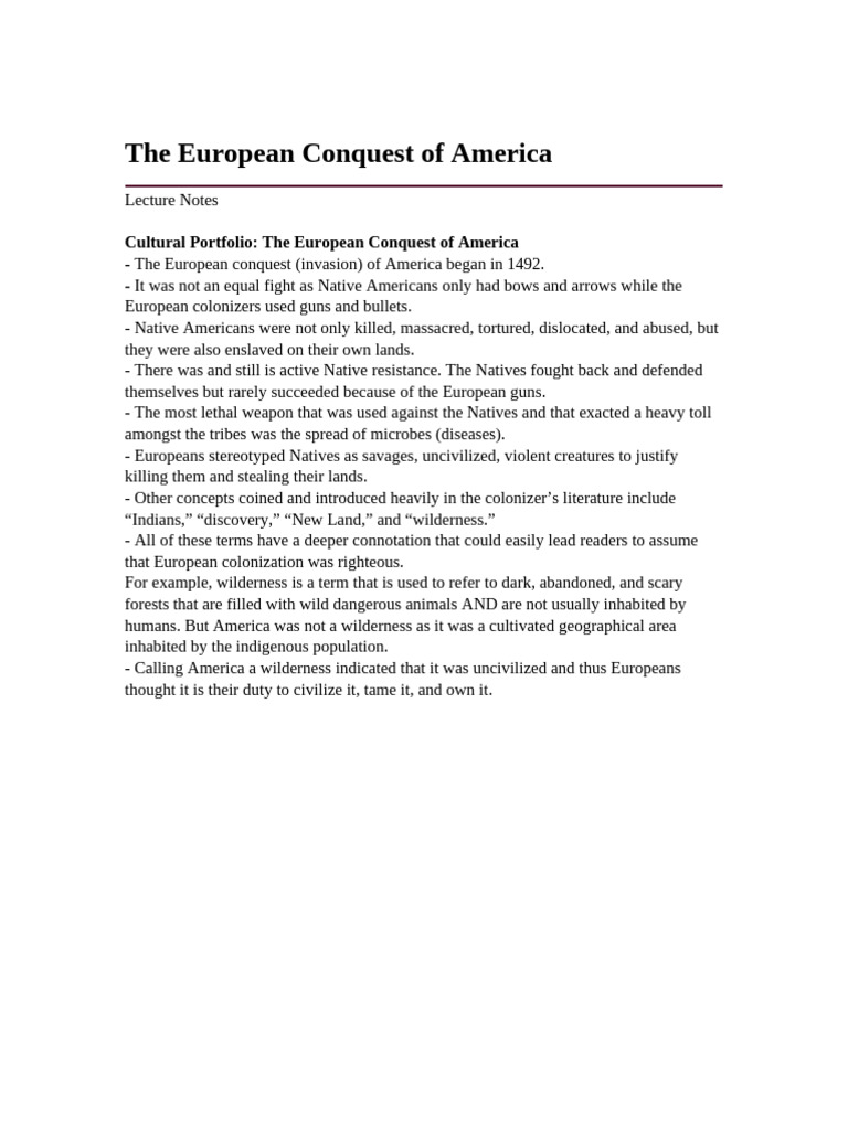 European Conquest of America Explained | PDF