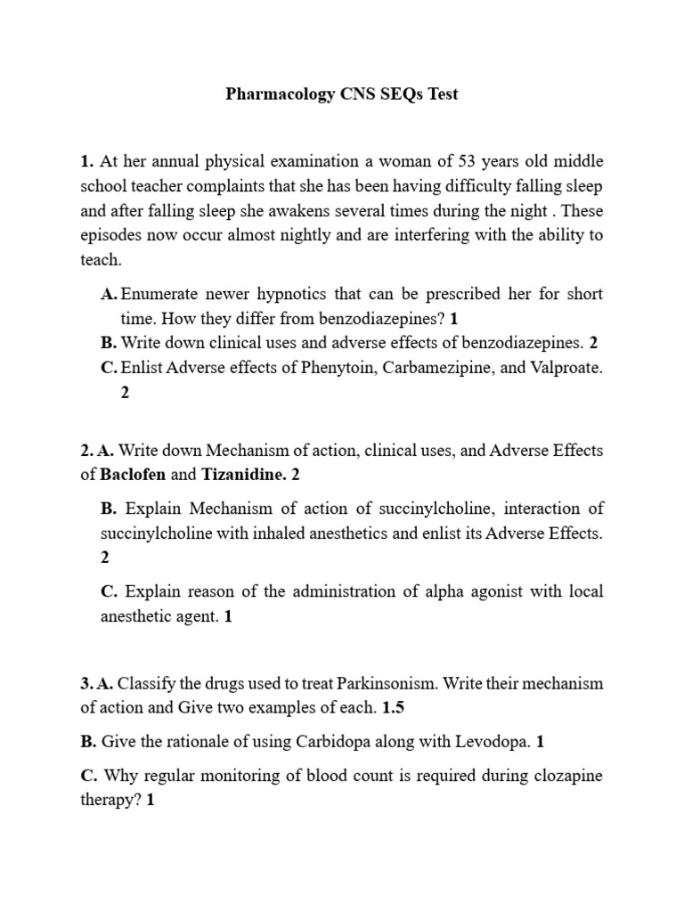 Cns Test Seq | PDF