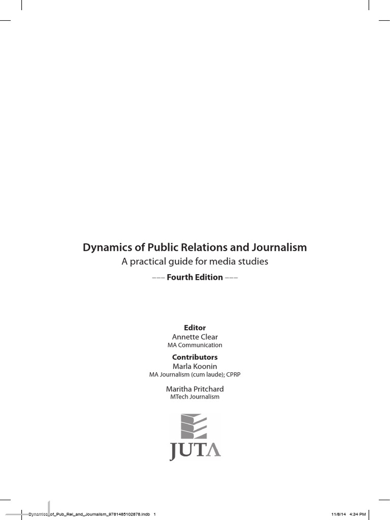 Journalism Textbook | PDF | Public Relations | Mass Media