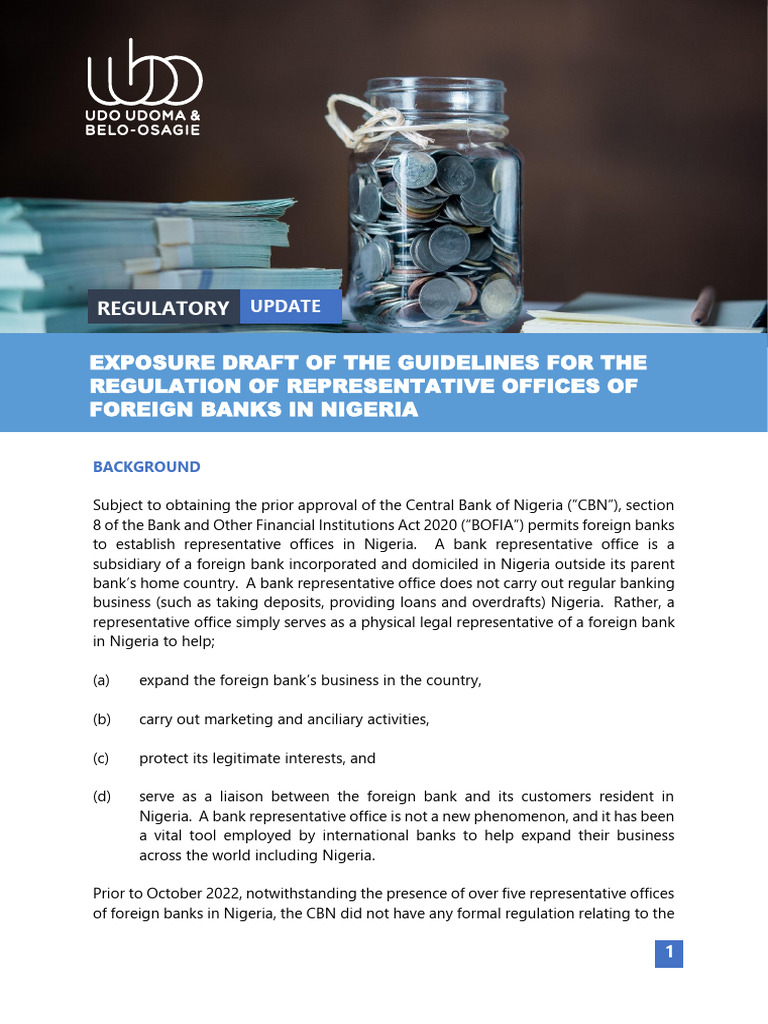 Regulatory Update Exposure Draft of The Guidelines For The Regulation ...