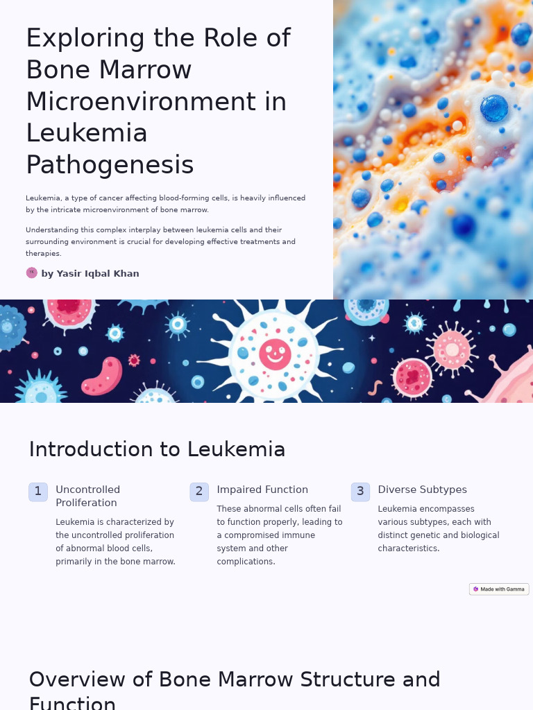 Exploring The Role of Bone Marrow Microenvironment in Leukemia ...