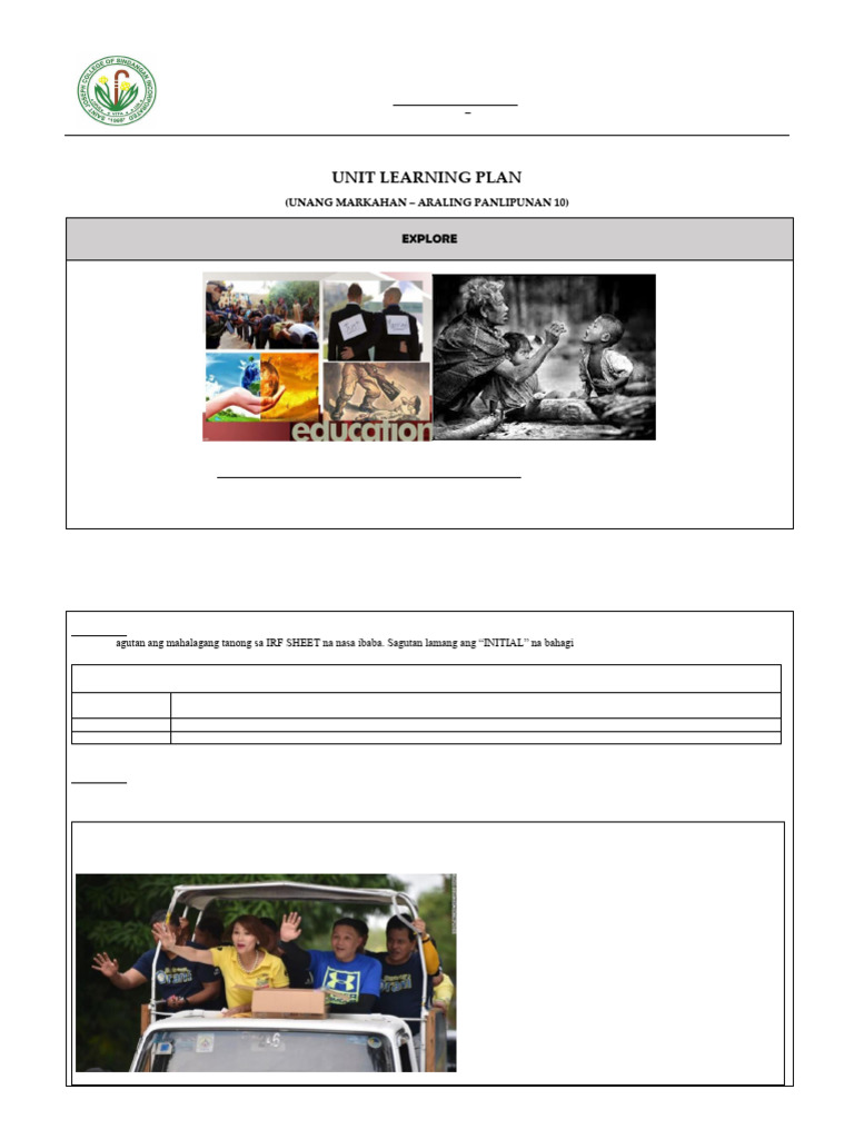 1ST Q - Learning Plan Ap 10 | PDF