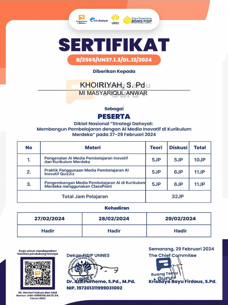 SERTI KHOIRIYAH 6 | PDF