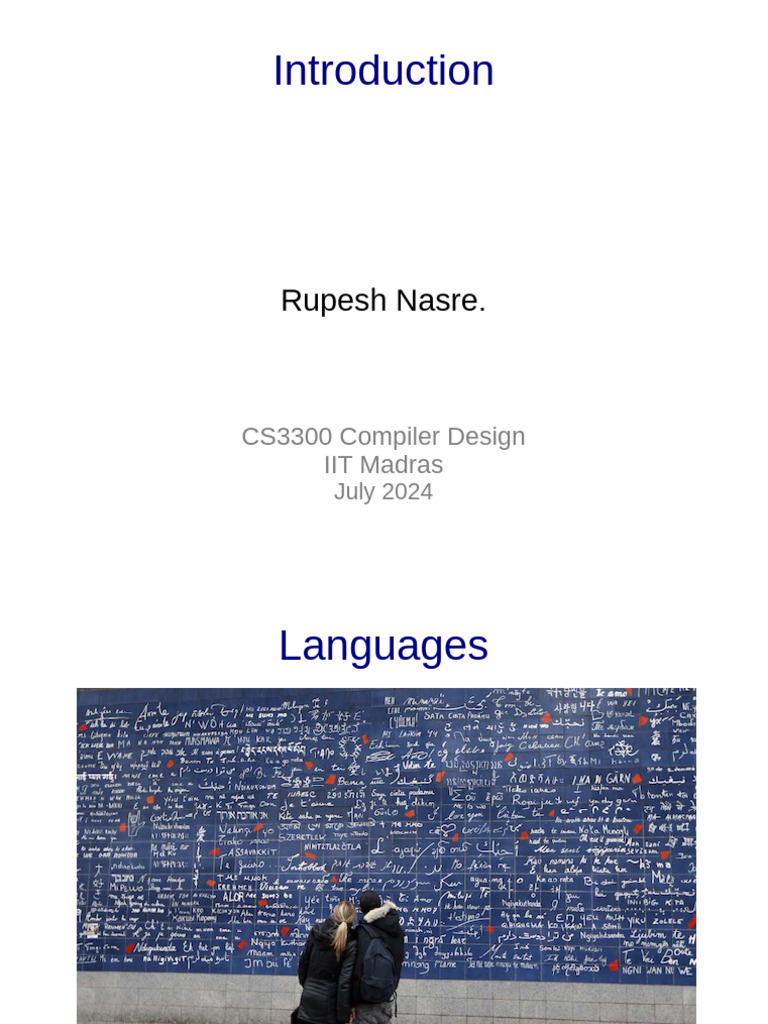 1-intro | PDF | Compiler | Assembly Language 1-intro | PDF | Compiler | Assembly Language