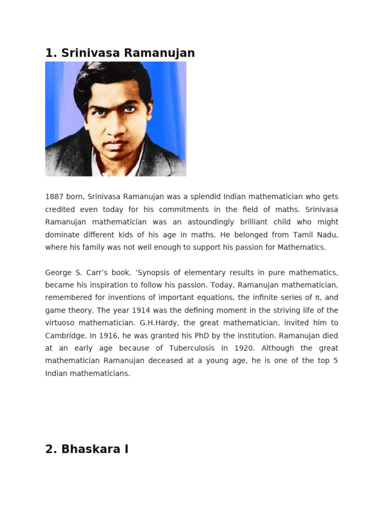 Indian Mathematicians | PDF | Mathematics