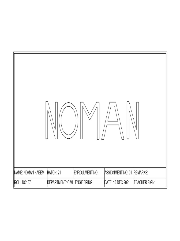 Assignment 1 Autocad | PDF