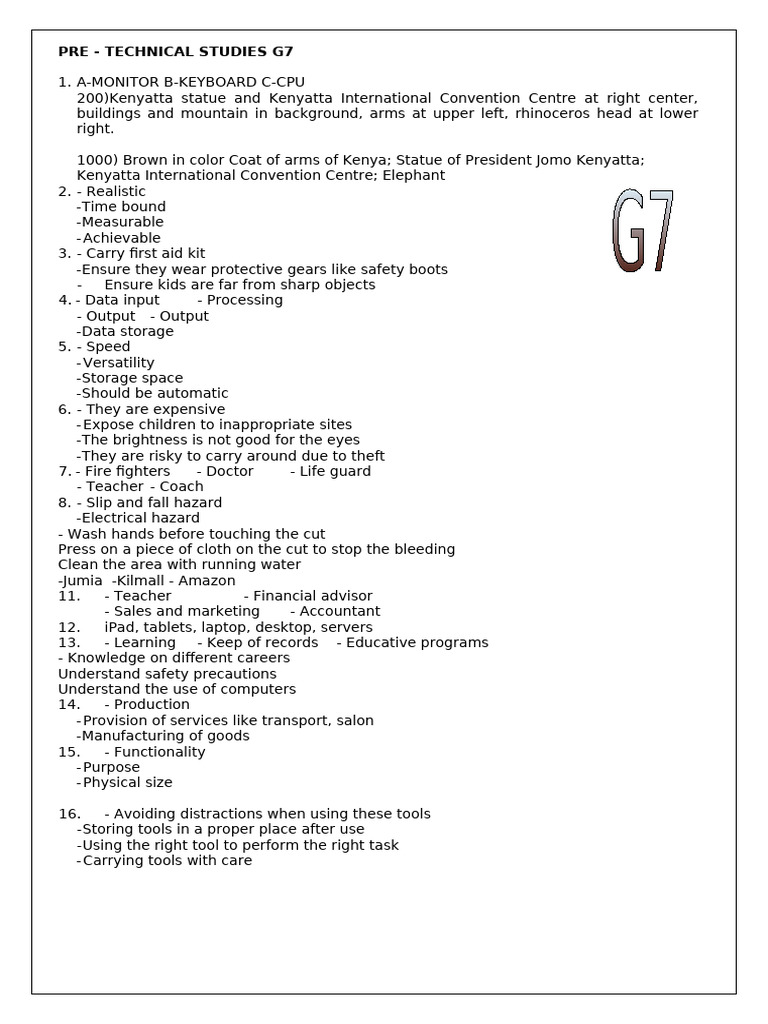 g7 Pretechnical Ms | PDF