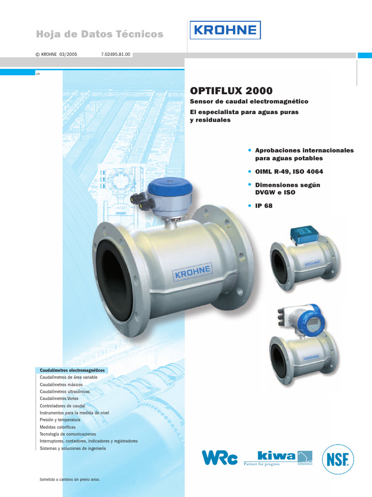 Optiflux 2000 | PDF | Agua | Materiales
