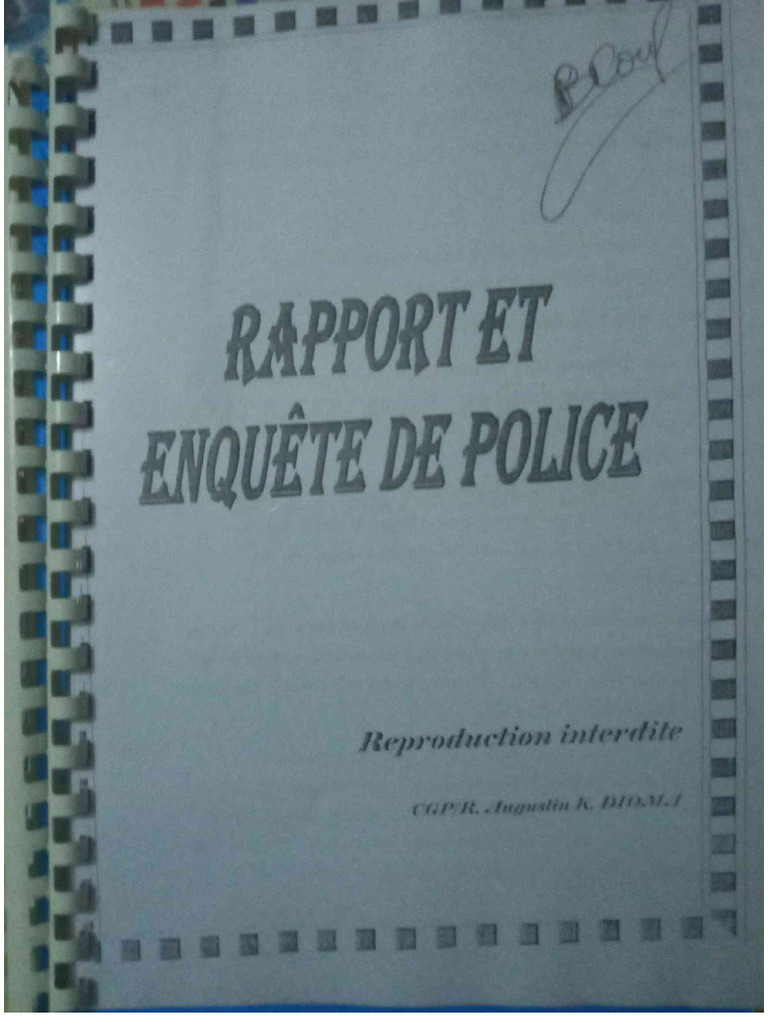 Cours Rapport de Police | PDF