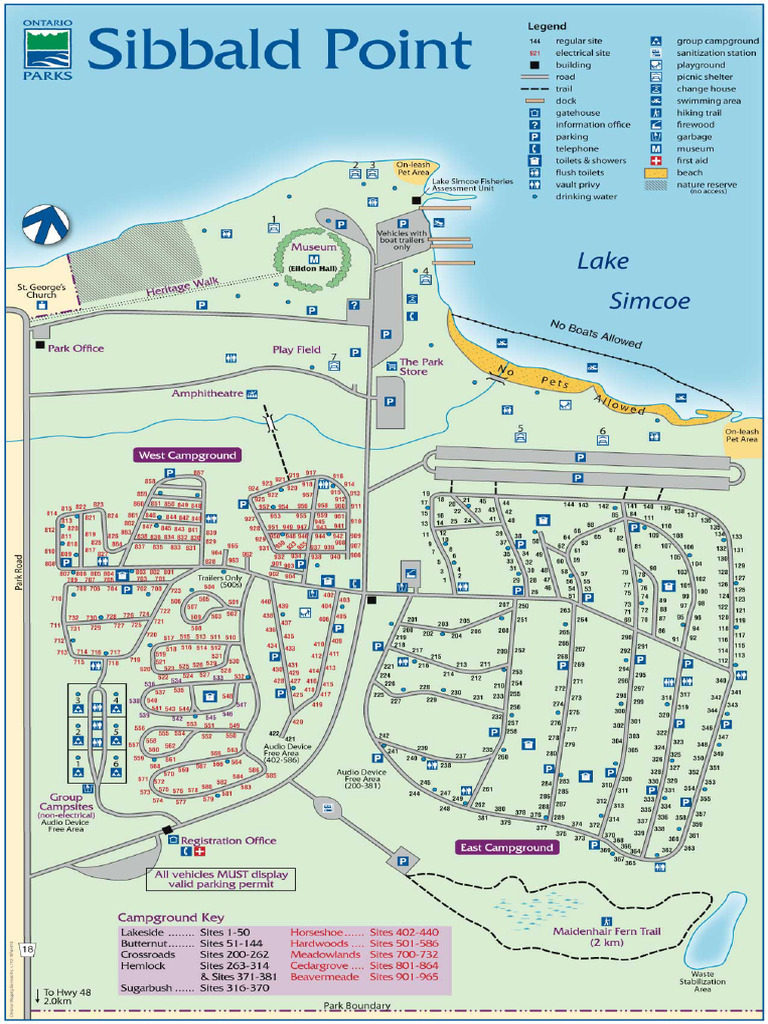 Sibbald Point park map | PDF
