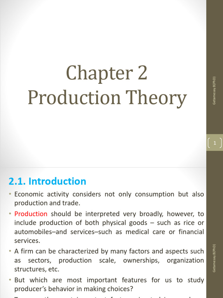 Chapter 2. Production Theory | PDF | Profit (Economics) | Business Economics