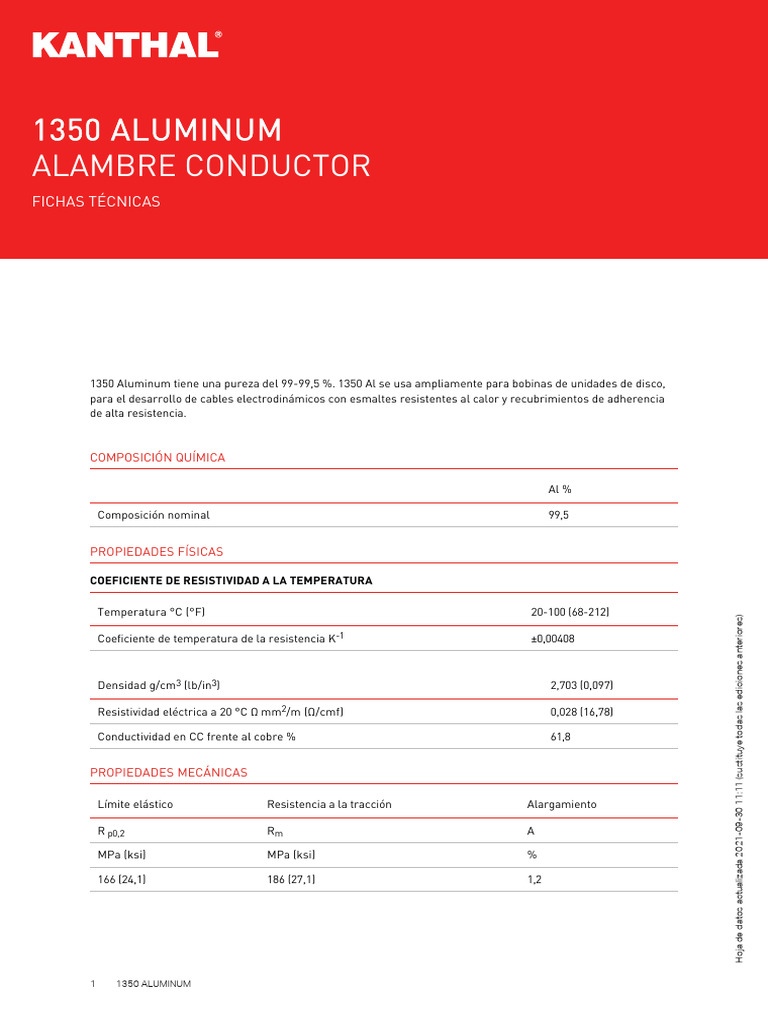 1350 Aluminum Es2 | PDF | Electromagnetismo | Ingeniería de Edificación