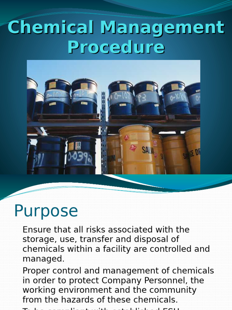 Chemical Management Procedures Guide | PDF | Personal Protective ...
