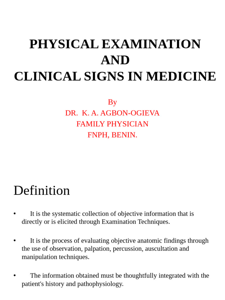 Techniques of Physical Examination | PDF | Physical Examination | Sound