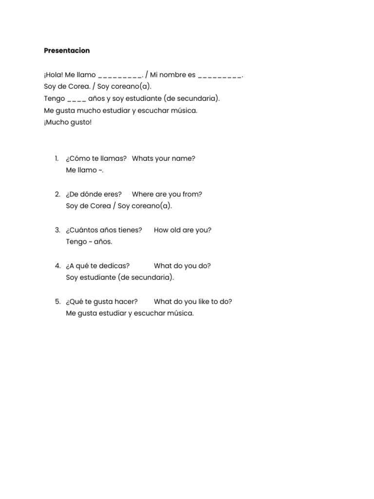 Self Introduction | PDF