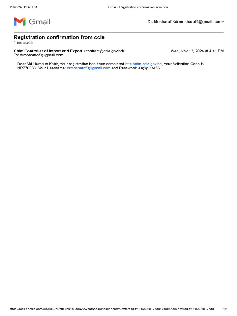 Gmail - Registration Confirmation From Ccie | PDF